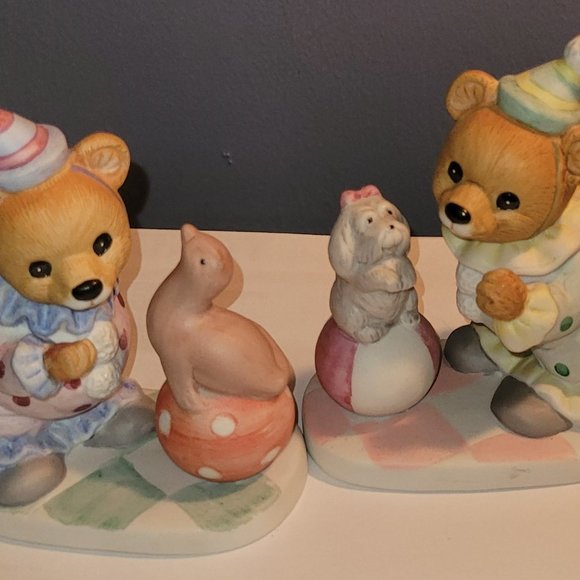 Homco | Accents | Set Of 2 Vintage Homco Porcelain Circus Clown Teddy ...